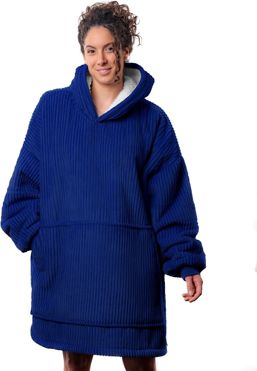 Zydante Home® - Hoody Short - Corduroy Rib - Navy | bol.com