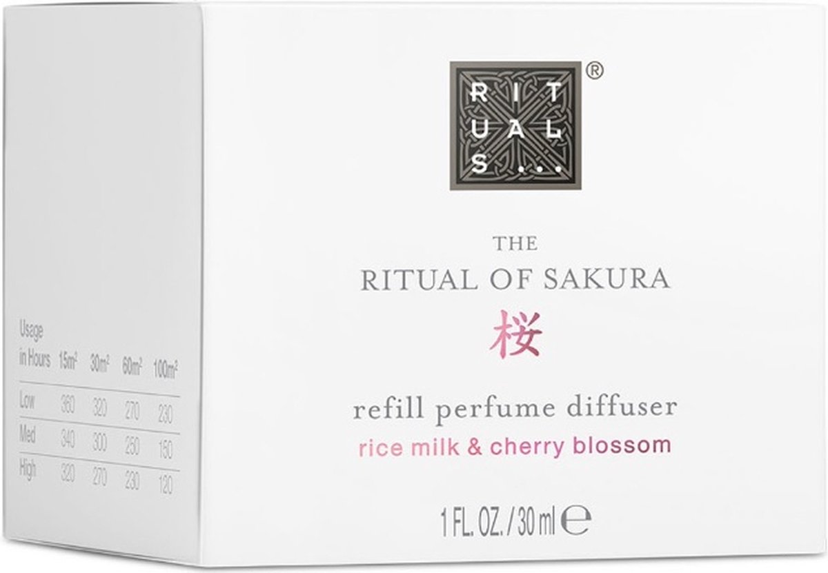 Rituals - Rituals of sakura - Refill perfume diffuser - rice milk & cherry blossom | bol.com