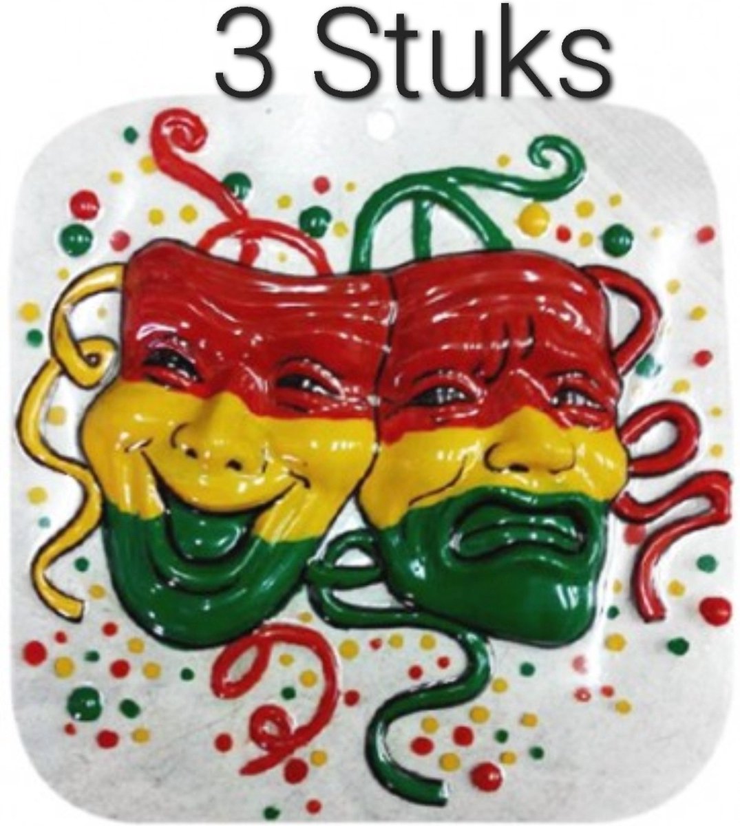 3 stuks wand of Raam decoratie Carnaval, Versiering, Themafeest ...