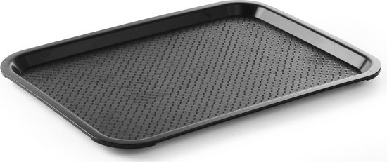 Hendi Dienblad Rechthoek Zwart - Kunststof Fastfood Dienblad Horeca ...