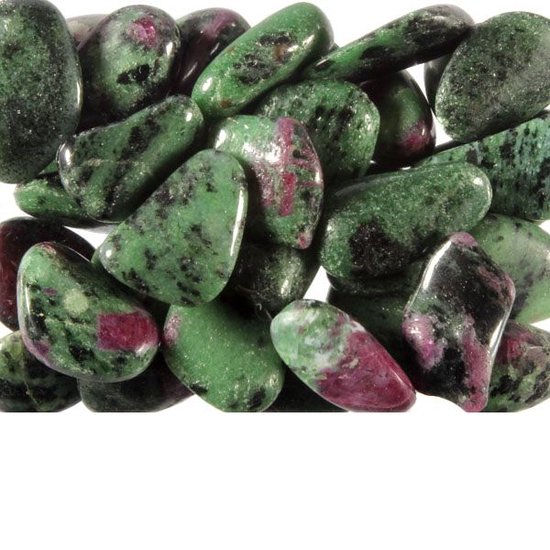 Robijn in zoisiet steen getrommeld 2 - 5 gram | bol.com