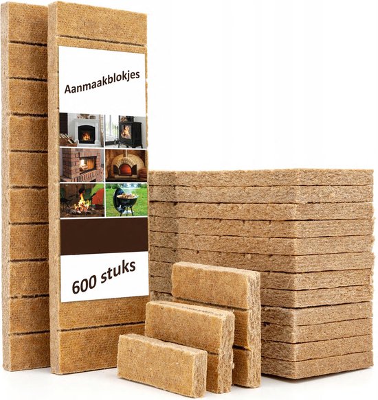 Aanmaakblokjes natuurlijke wax en boomhars - Milieuvriendelijk - 600 ...