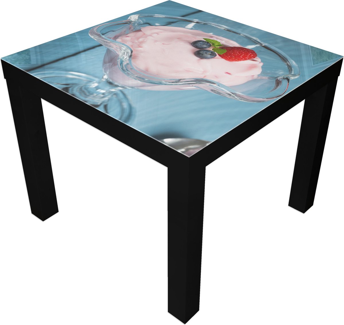 Table Designglas en Glas - Verre - Table d'Appoint Salon - Table Basse ...