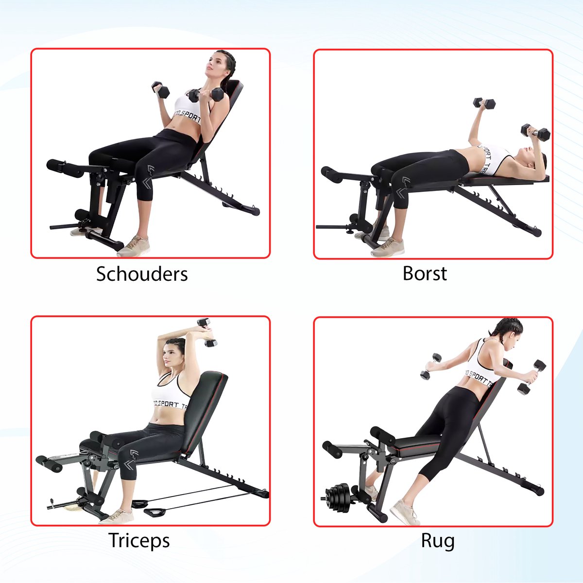 Luxari - Fitness Bank Pro - Multi-functioneel - Belastbaar tot 150kg ...