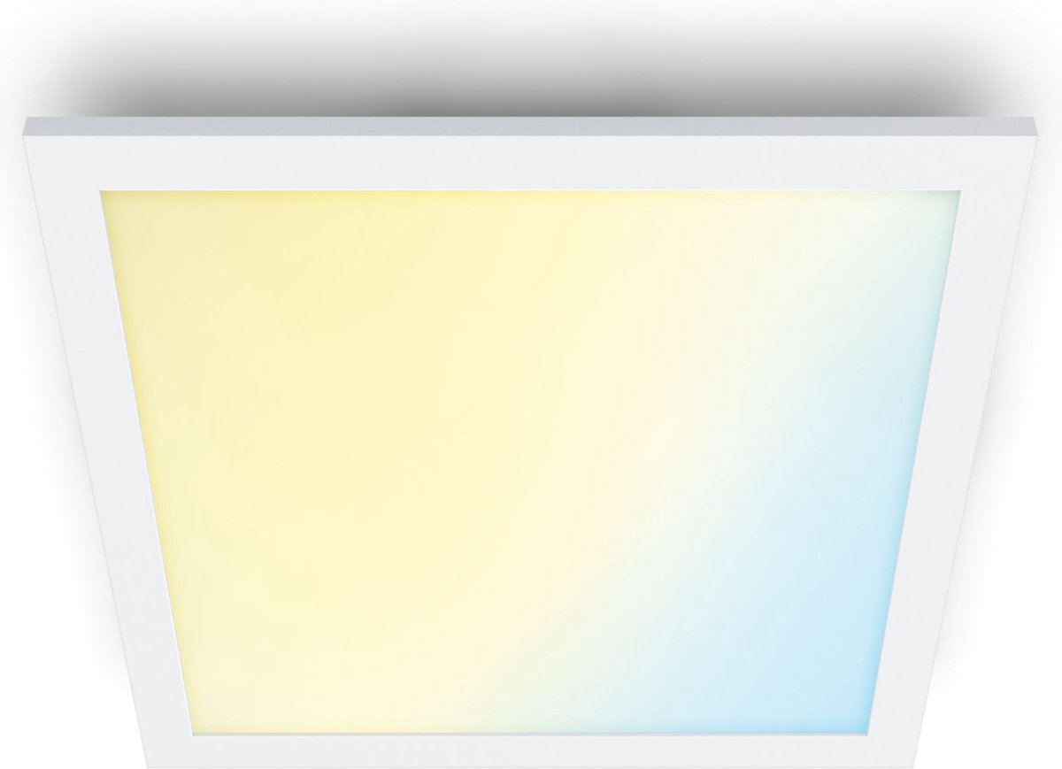 WiZ Plafondlamp Panel Vierkant Wit - Slimme LED-Verlichting - Warm- tot ...