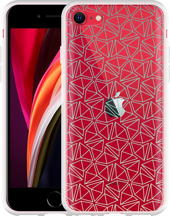 Hoesje geschikt voor iPhone SE 2020 Triangles | bol