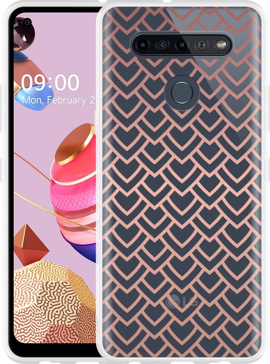Hoesje geschikt voor LG K51S Pink Pattern | bol