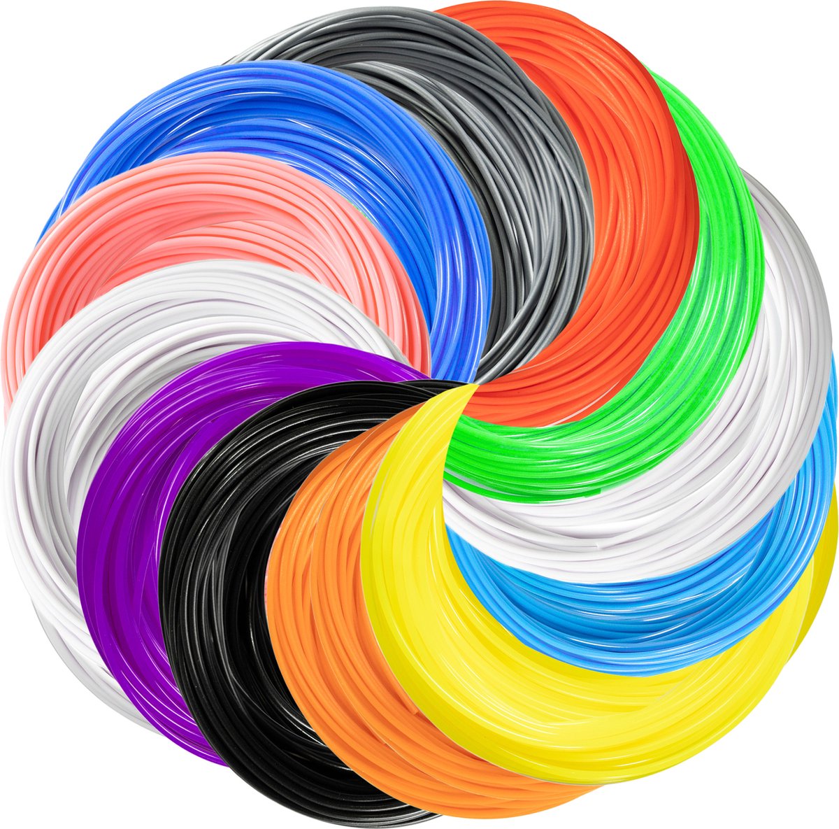 PCL Filament Pakket - 12 kleuren - 1,75mm - 12 x 10 meter - 3D pen ...