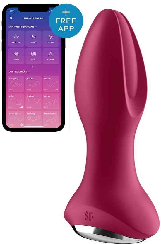 Satisfyer - Anaal Vibrator Met Roterende kralen En App Control Rotator Plug 2+ - Fuchsia | bol