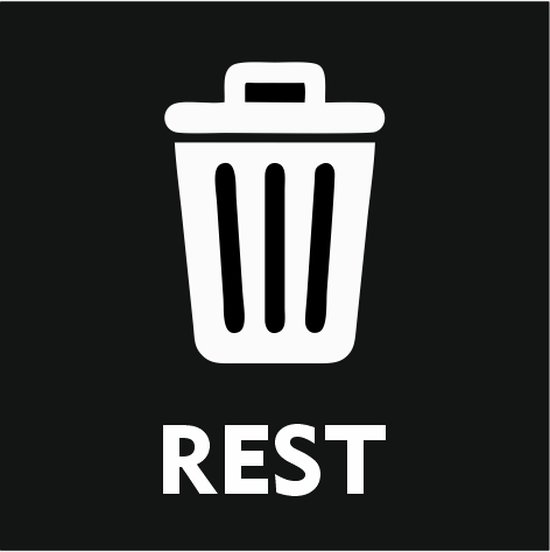 CombiCraft Aluminium Bordje Rest afval - 10x10cm | bol