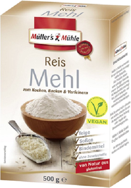 Müllers Mühle rijstmeel fijn 500 g vouwdoos | bol