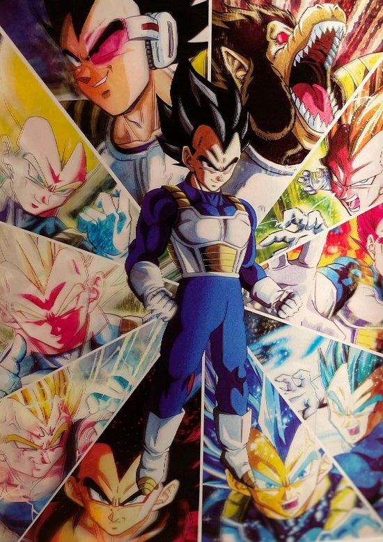 Dragon Ball Z | Dragon Ball Super | 3D Poster | Goku | Vegeta | Anime ...
