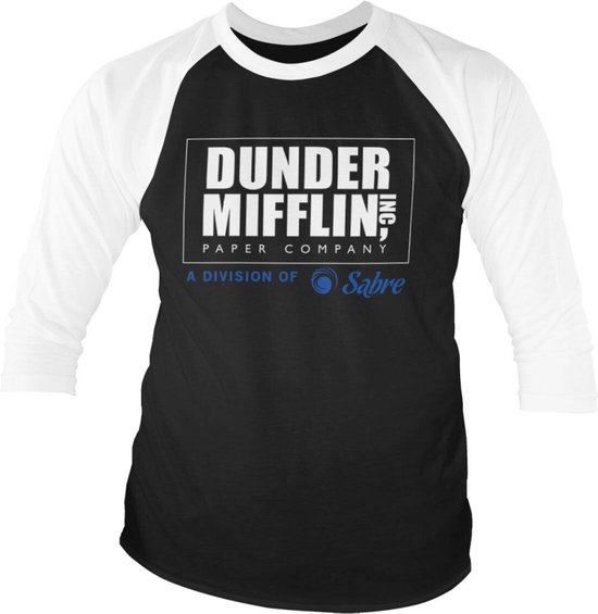 The Office Raglan top -S- Division Of Sabre Zwart/Wit | bol