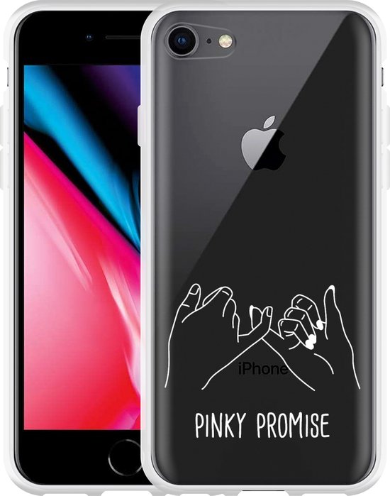 Cazy Hoesje geschikt voor iPhone 8 - Pinky Promise | bol