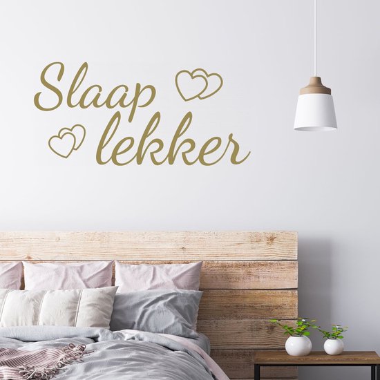 Stickerheld - Muursticker Slaap lekker - Slaapkamer - Droom zacht ...