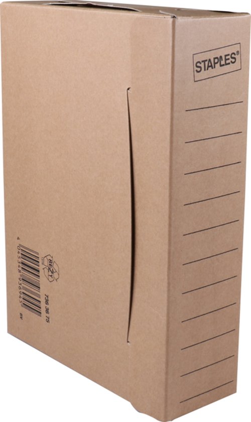 Staples Archiefdoos - A4 - karton - 320x230x80mm - bruin ...