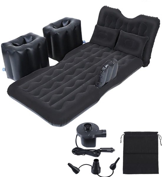 Opblaasbaar Bed Auto - Luchtmatras Auto - Opblaasbaar Bed met Kussens - met... | bol