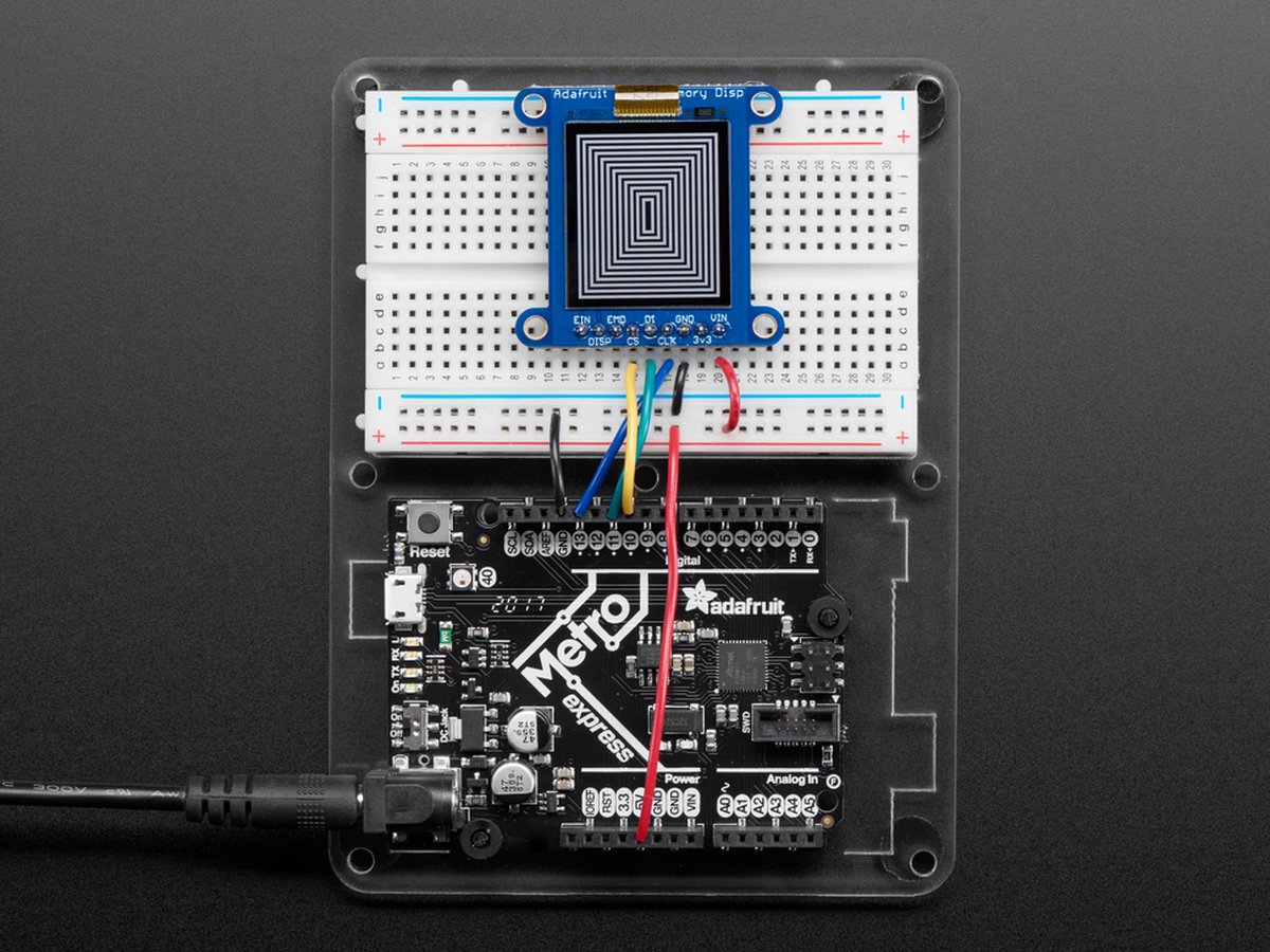 SHARP Memory Display Breakout - 1.3 inch 168x144 Monochrome Adafruit ...