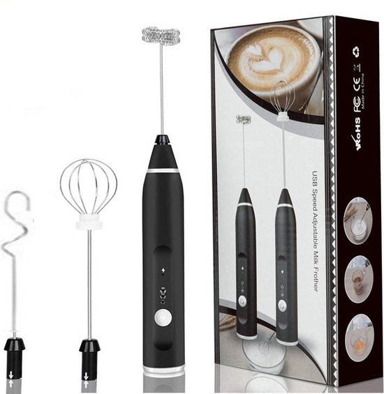 3 In 1 Elektrische Koffie Melk Opschuimer - Usb Oplaadbaar - Ei Klopper - Garde Mixer... | bol