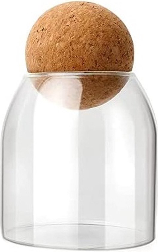 Glazen Fles Met Kurken Deksel - Design Opslagcontainer - Kurk Bal ...