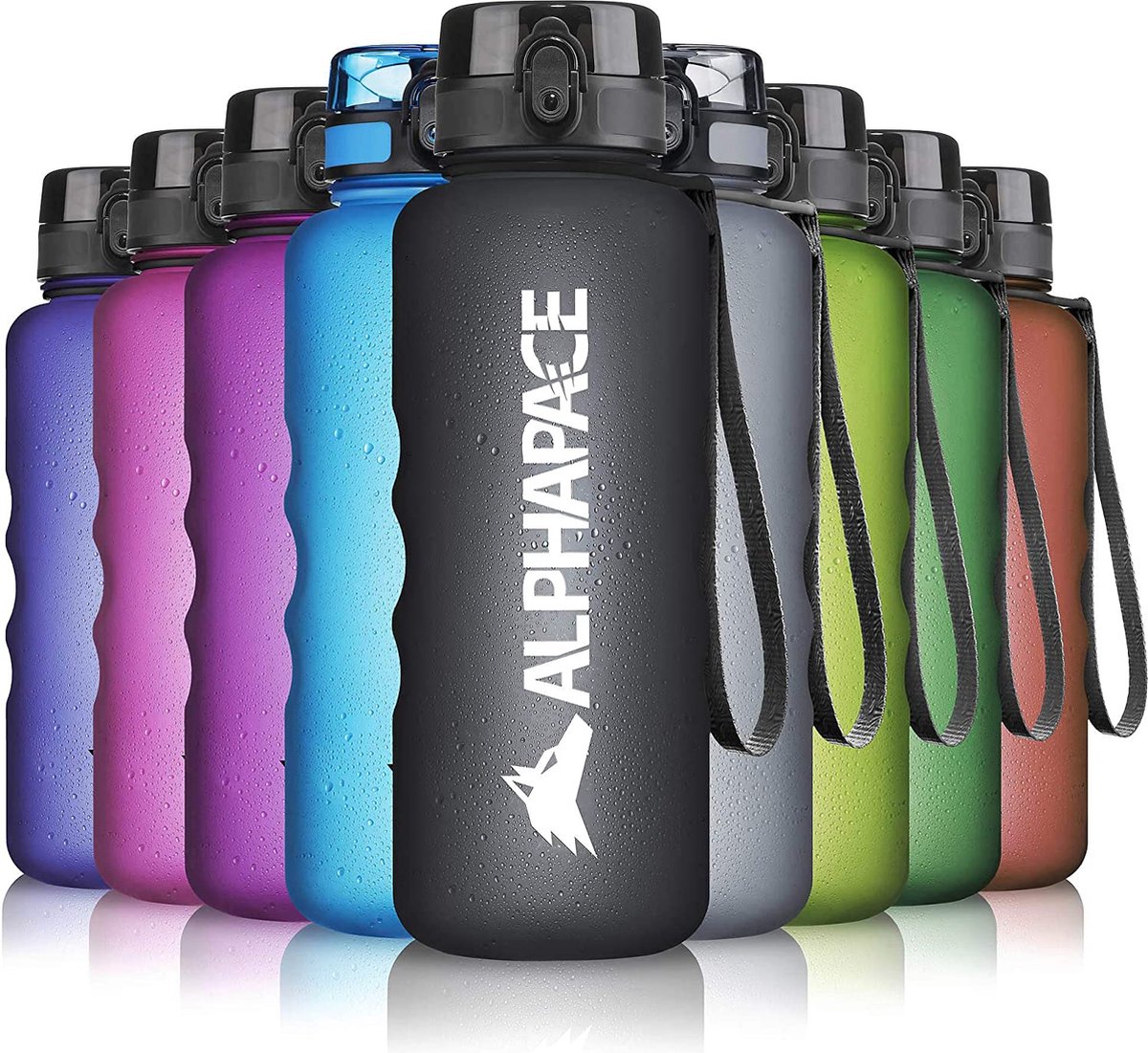 ALPHAPACE Drinkfles 350ml/500ml/650ml/1000ml/1500ml, antilek BPA-vrij ...