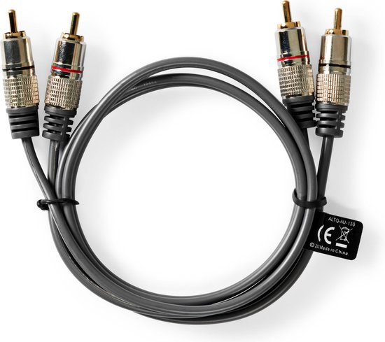 Tulp kabel - Verguld - Dubbel afgeschermd - Analoog - 0.75 meter ...