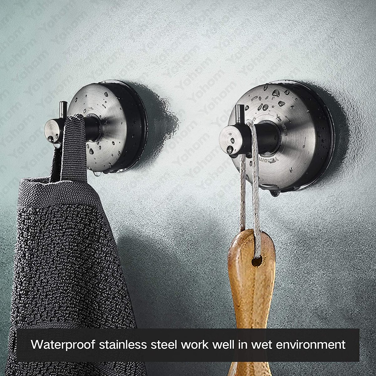 YOHOM Vacuüm Super Zuignap Handdoek Haken Badkamer, Douche Haak, Keuken ...