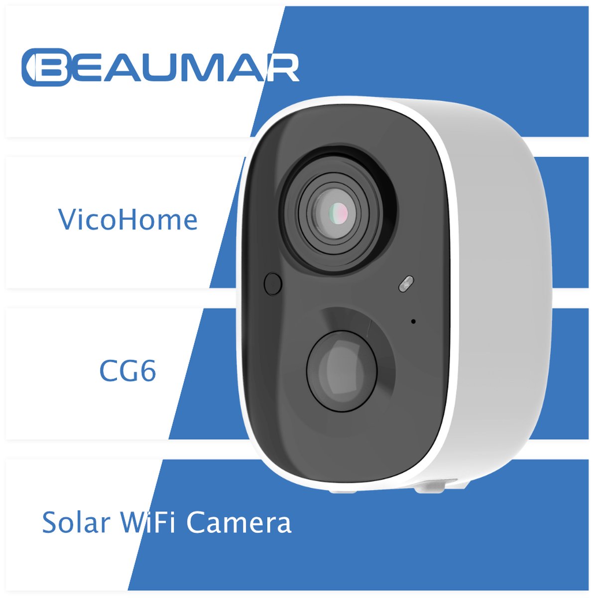 VicoHome CG6 IP camera 2Mpx Wifi batterij Intelligent Cloud Detectie / PIR Sensor/... | bol.com