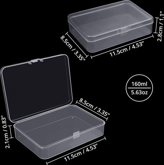 Belle Vous Kleine Doorzichtige Plastic Container Doosjes Met