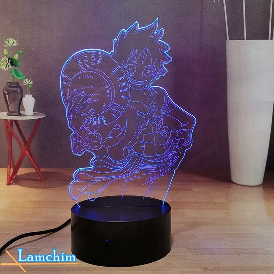 Flightmode- Manga 3D Luffy Nachtlamp, Touch USB LED Bureaulamp ...