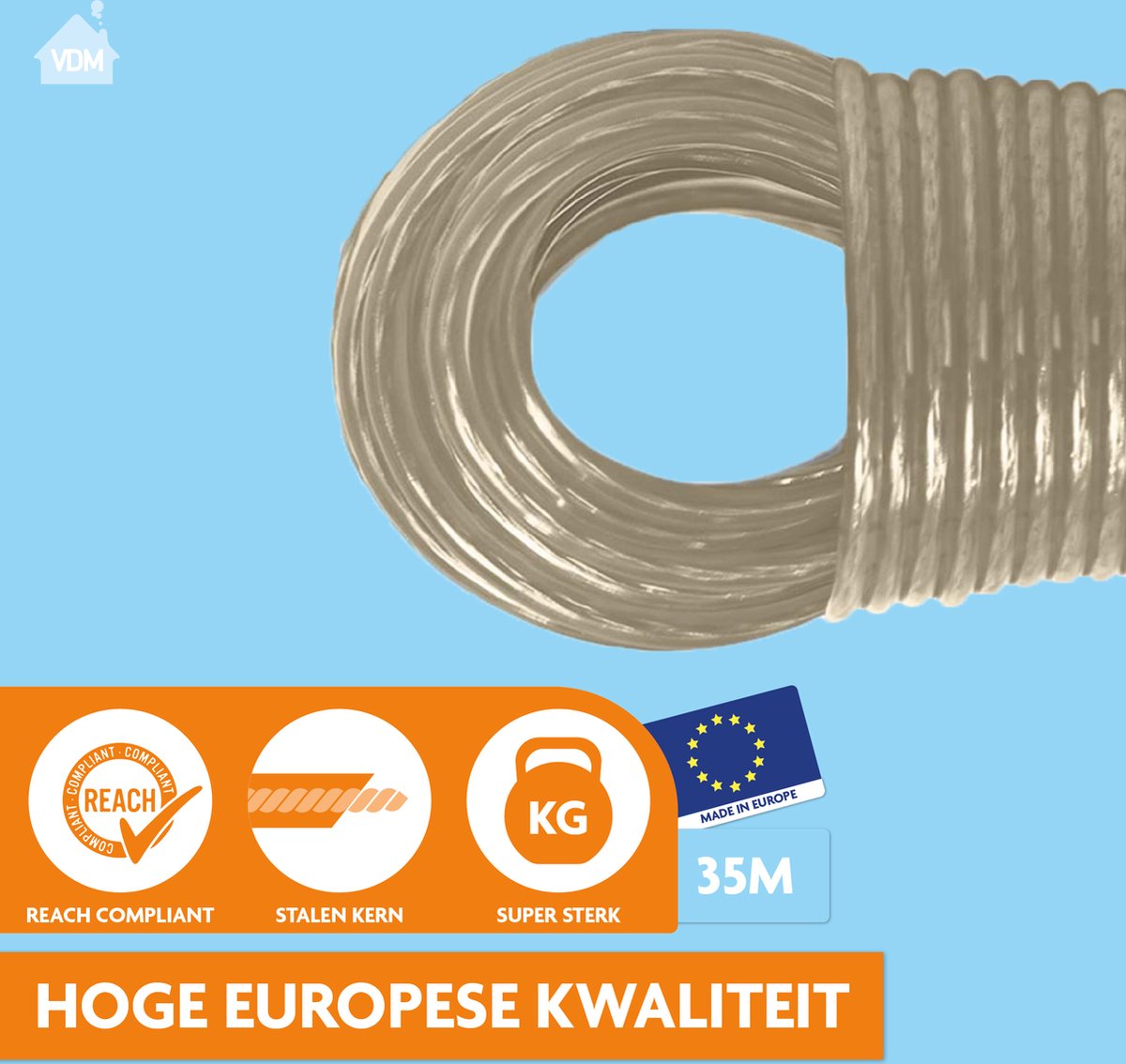 LaundrySpecialist Waslijn - Waslijndraad - Wasdraad - Waslijndraad met ...