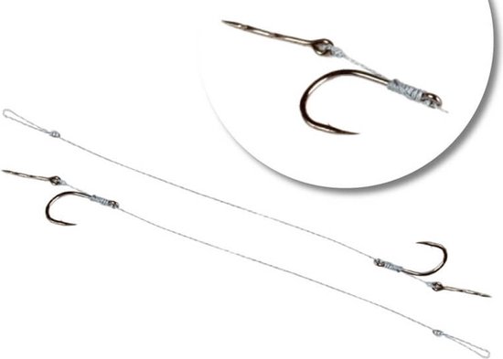 Filex Method Feeder Braided Rig w/ Bait Spike - Haakmaat #12 - 0.12mm ...