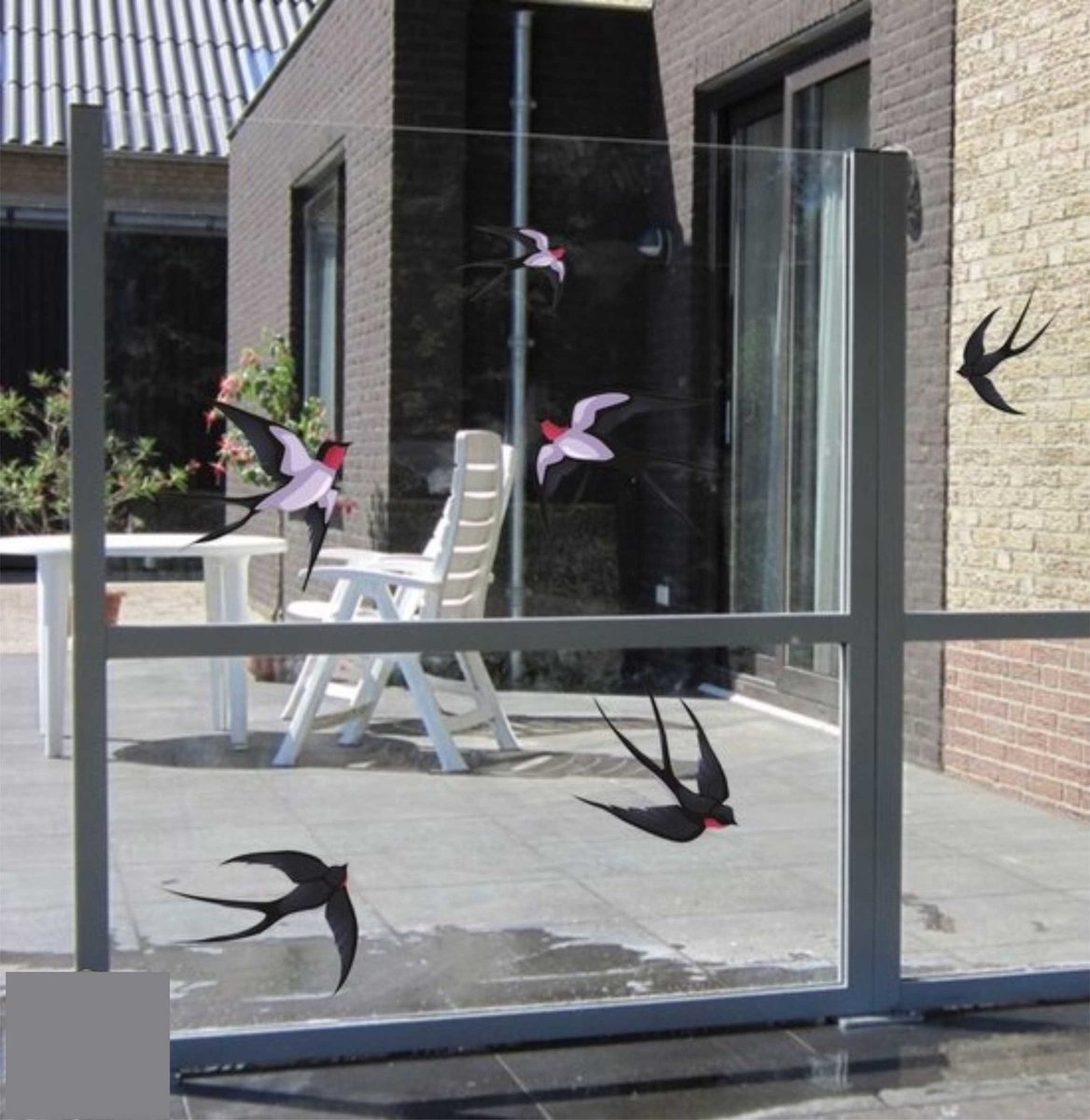 Zwaluw vogelbescherming raamstickers set van 6 vogelstickers | bol.com