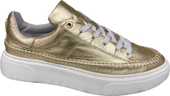 Tango Alex 25 Lage sneakers - Leren Sneaker - Dames - Goud - Maat 40 | bol