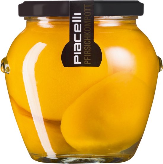 Compote perzik, licht gesuikerd 560g - Doos 12 stuks | bol