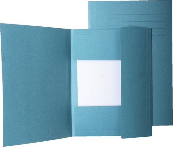 Dossiermap Quantore folio 225gr blauw | 50 stuks | bol