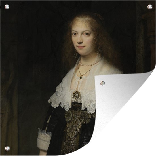 Tuin poster Portret van Maria Trip - Rembrandt van Rijn - 200x200 cm ...
