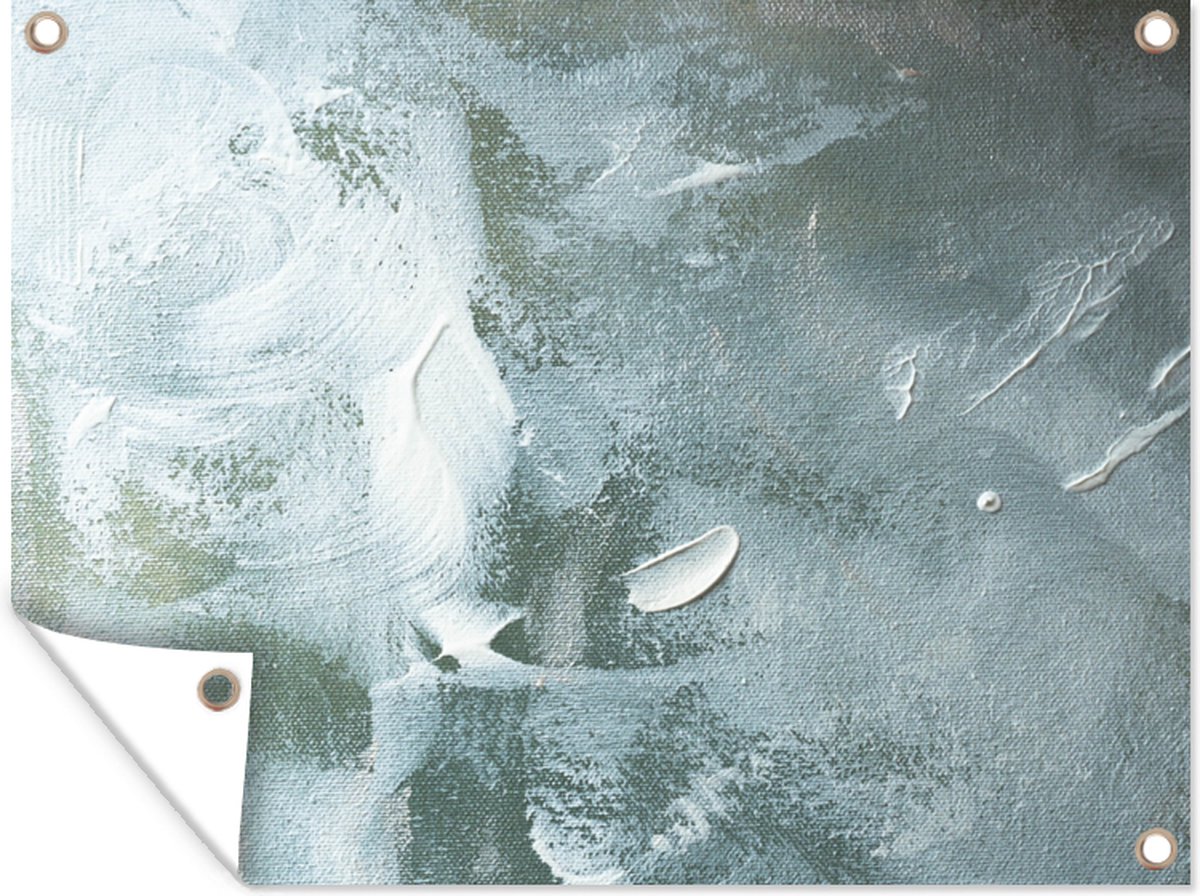 Tuinposter - Verf - Groen - Blauw - Wit - Strepen - Tuinposters - Tuin ...