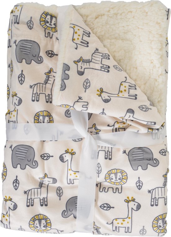 Cangaroo Shaggy Beige 75 x 105 cm Wiegdeken 108060 | bol.com