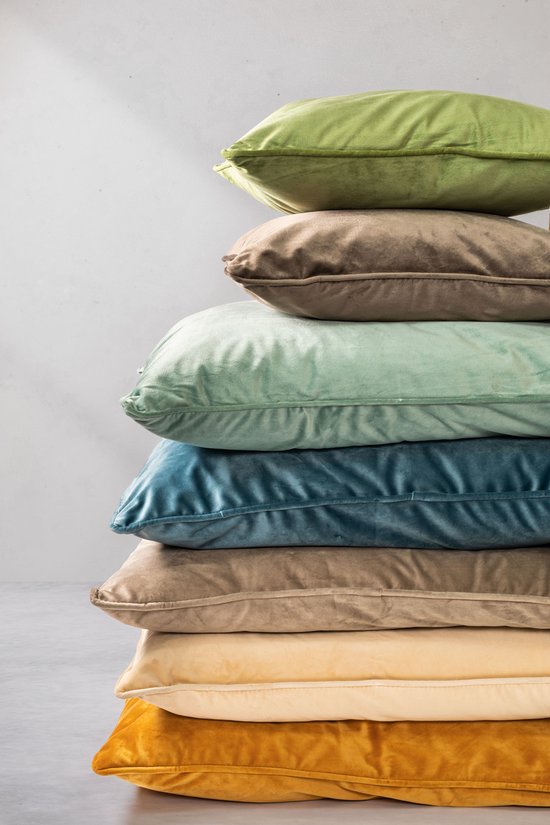 Tiseco Home Studio Sierkussen Velvet - Licht Grijs - Default | bol