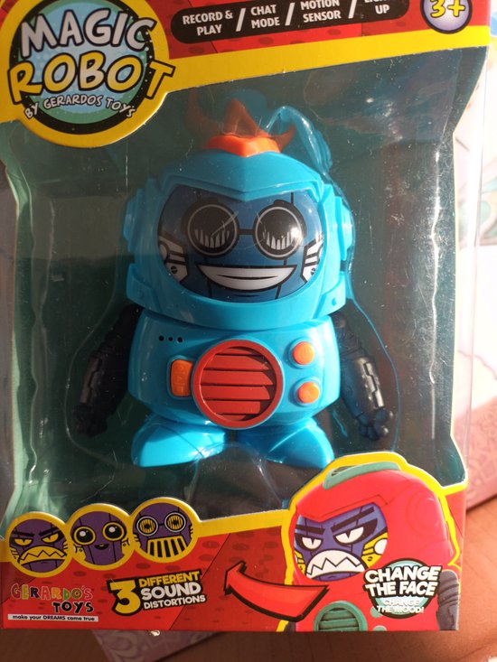 Magic robot met diverse functies waaronder het veranderen van gezicht ...