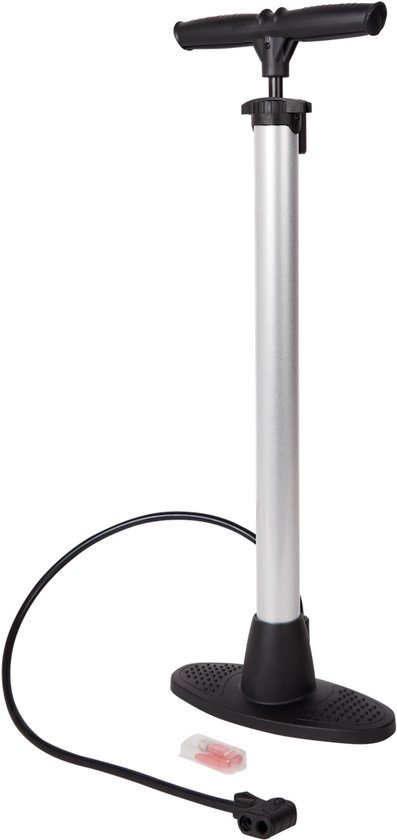 Fietspomp - Grijs - Voor verschillende ventielen - 60 cm | bol.com