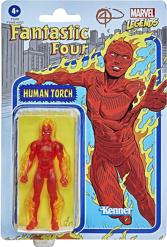 Human Torch - Fantastic Four - Marvel Legends Retro Recollect - Hasbro ...