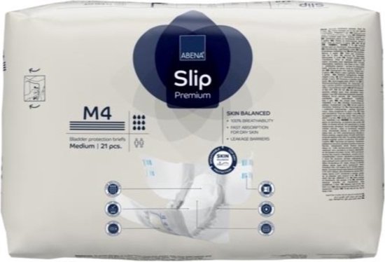 Abena Slip Premium M4 - Zwaar urineverlies & ontlasting - 21 stuks | bol