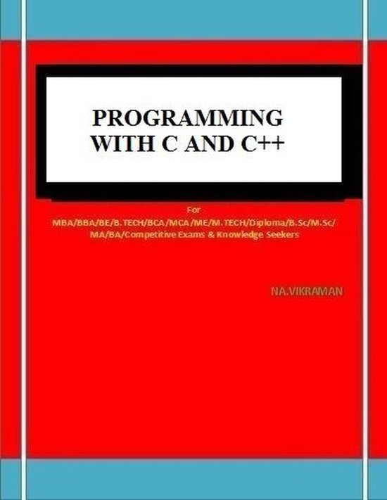 Programming With C and C++ (ebook), Na.VIKRAMAN | 9798215891568 ...