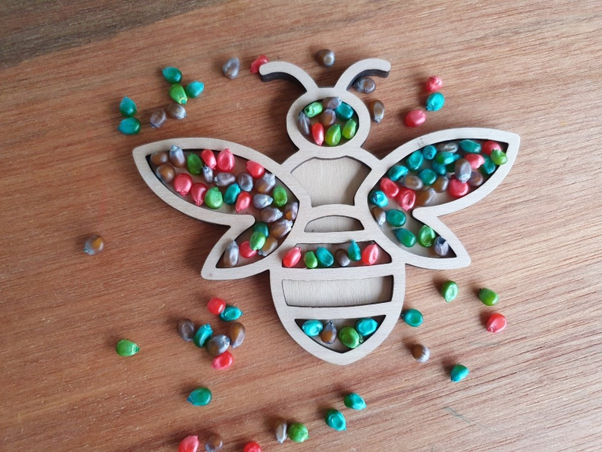 Speelframe voor sensory play - Wesp - Bij - Speeltray - Speelrijst en ...