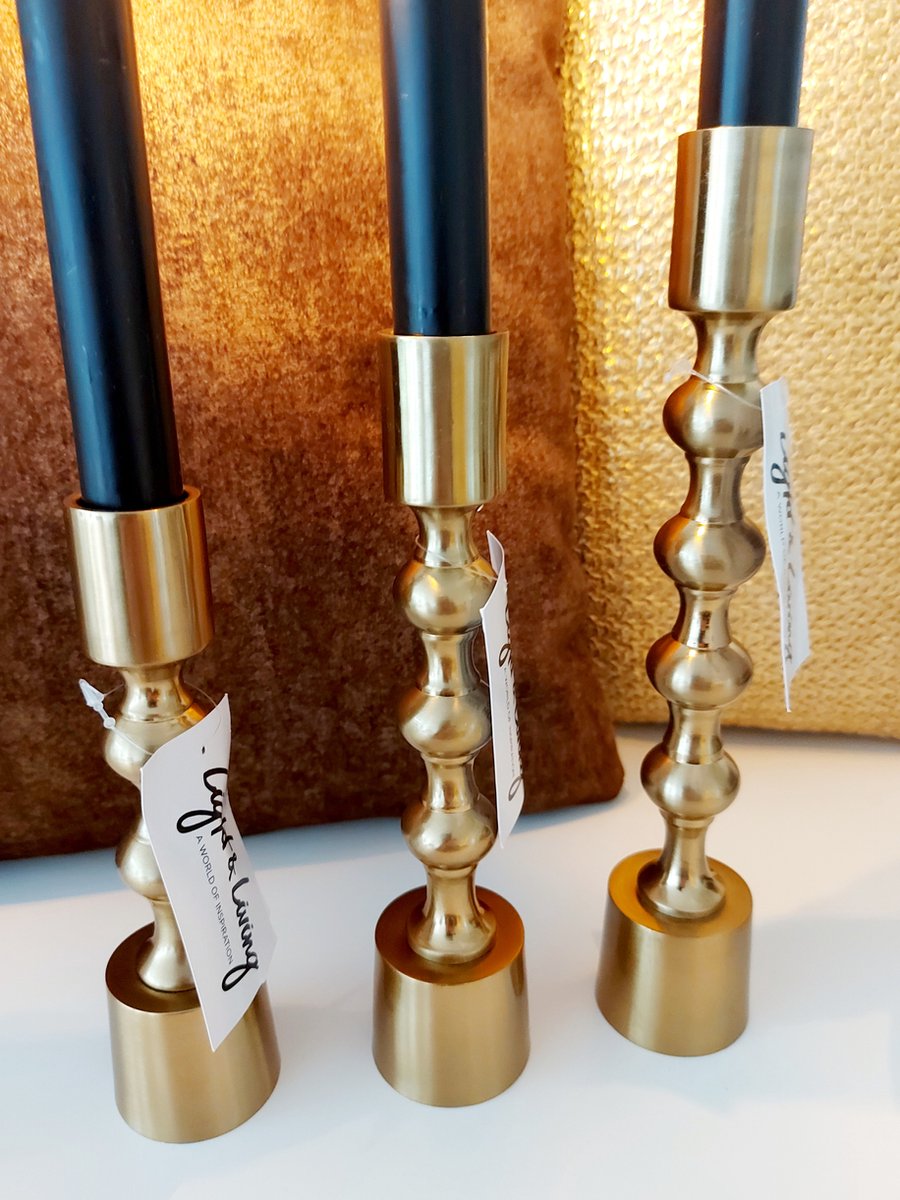 Light & Living - Kandelaar - Set 3 stuks - Babimo - Goud | bol.com