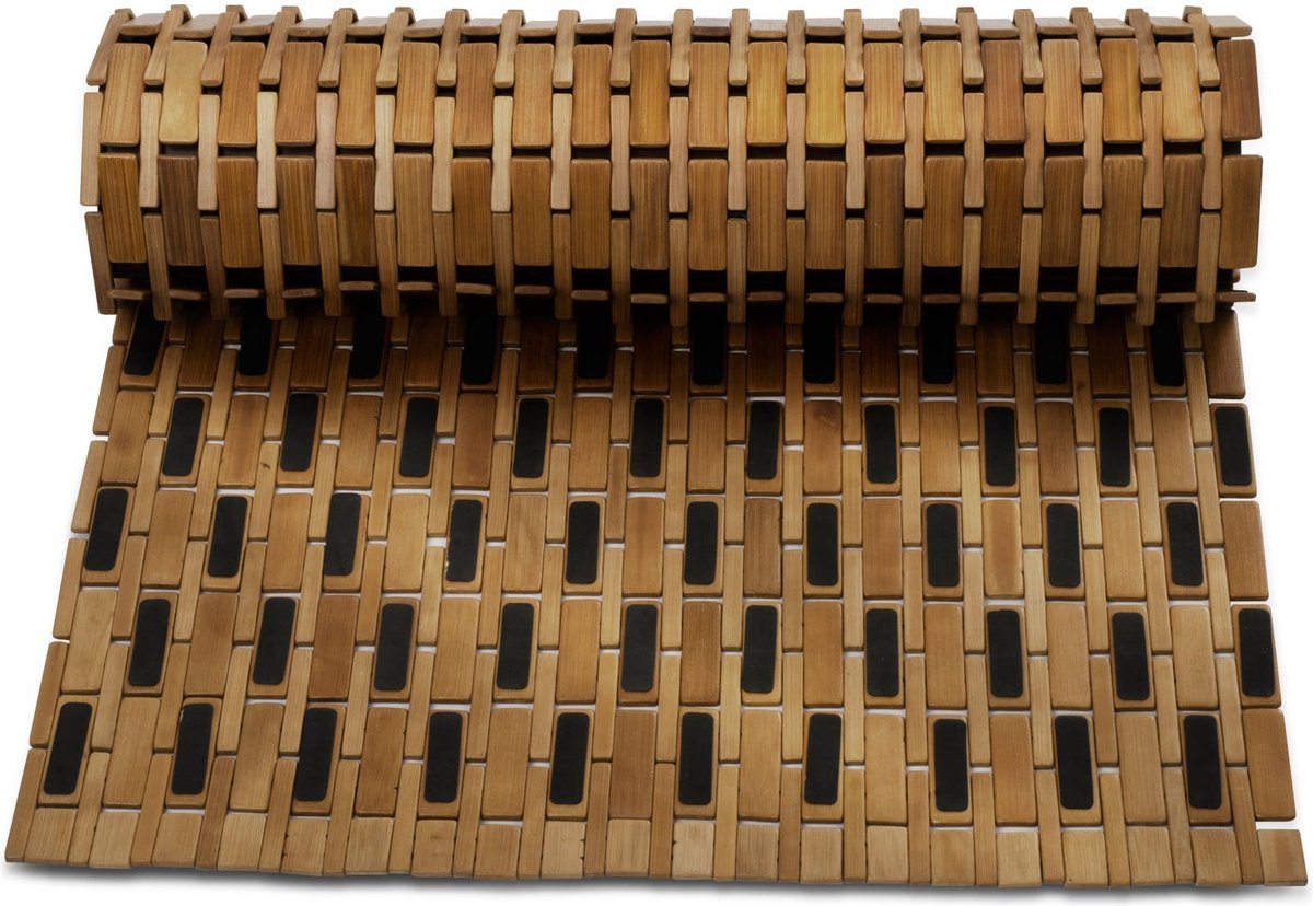 badmat gemaakt van bamboe met antislip - douchemat - badkamer mat ...