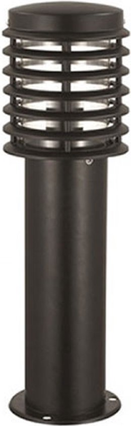 LED Tuinverlichting - Buitenlamp - Staand - RVS Mat Zwart - E27 - Rond ...