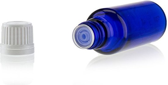 10 stuks - 30ml blauw medicijn flesje met druppelteller | bol